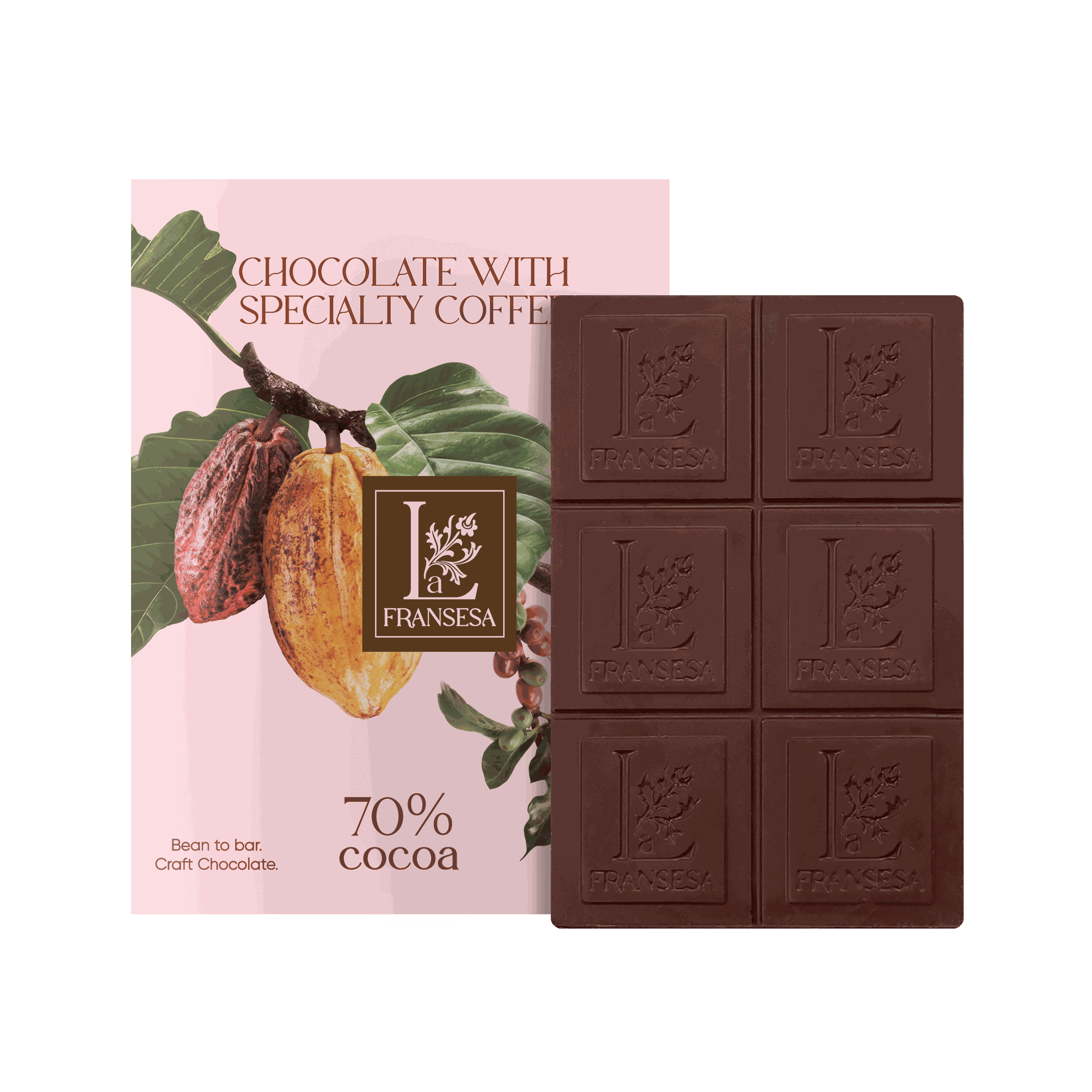 Chocolate with Specialty Coffee - Bean to bar. Craft Chocolate. 70% co ...